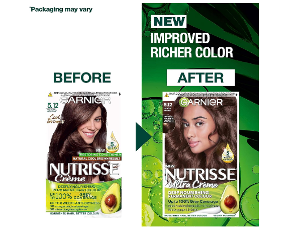 Garnier Nutrisse Color Hair Dye Permanent - All Colours Available Fast ...