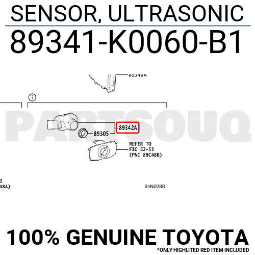 89341K0060B1 Genuine Toyota SENSOR, ULTRASONIC 89341-K0060-B1 | eBay