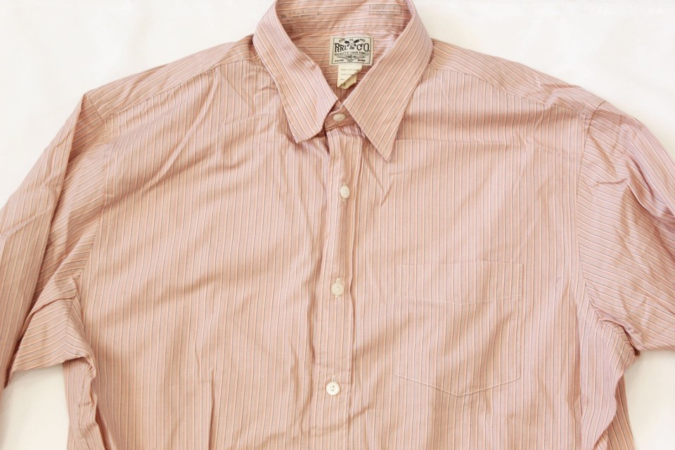 Double Ralph Lauren RRL Mens Pink Button Down Vintage Casual Dress ...