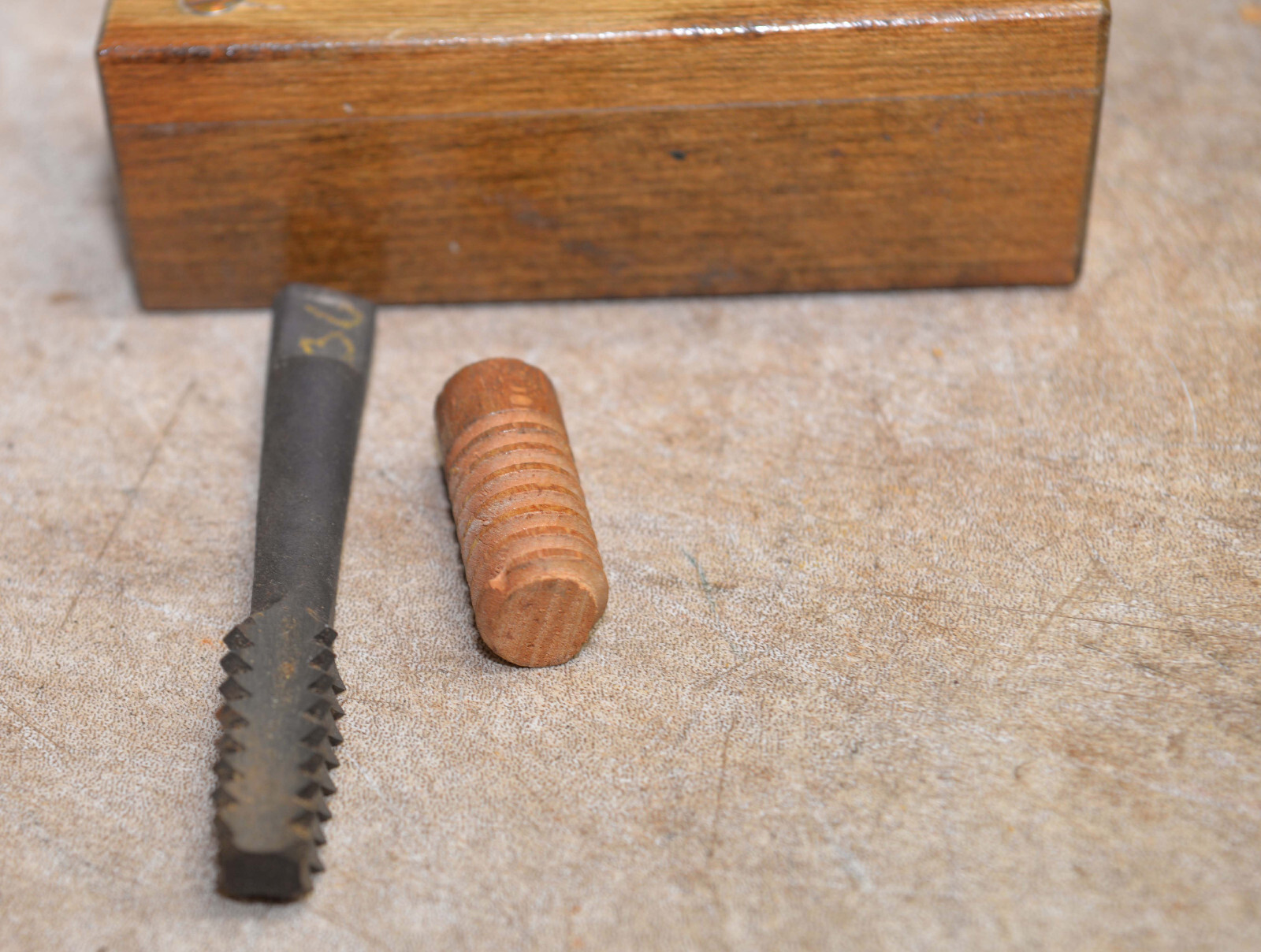 Vintage Maples 3/4" x 6 TPI wood tap & die set woodworking clamp tool ...