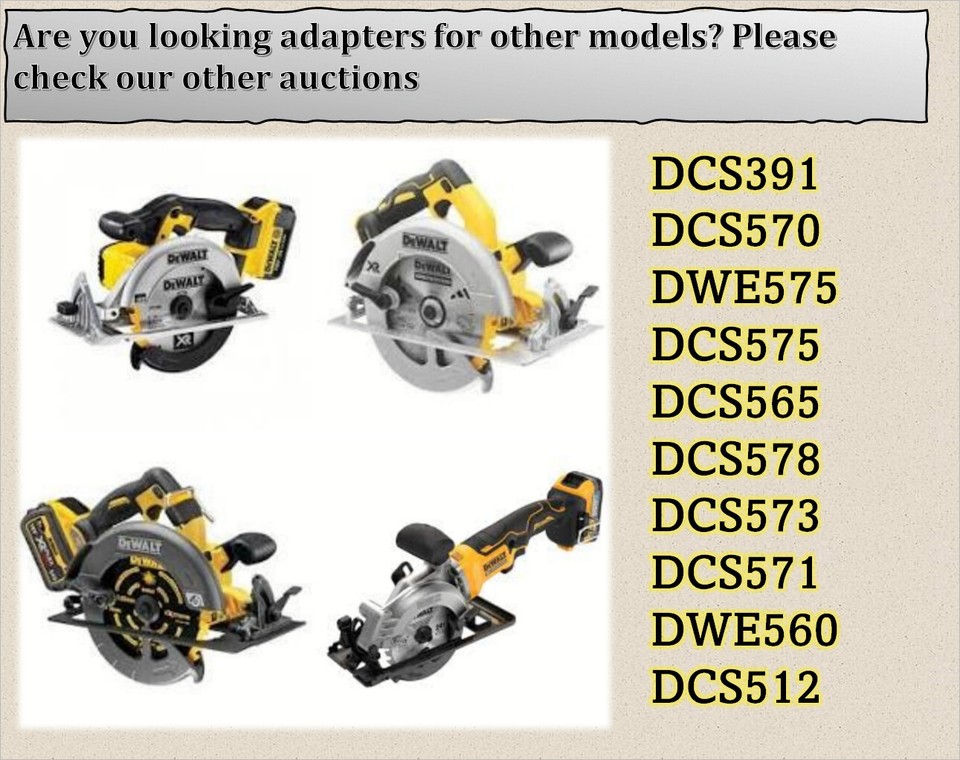 Dewalt DCS570 DWE575 DCS575 DCS578 DCS573 base Circular Saw guide rail ...