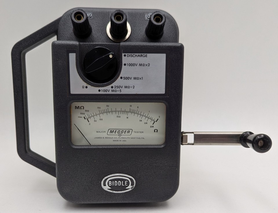 Vintage James G. Biddle Co. Major Megger Tester With Hand Crank 21159 ...