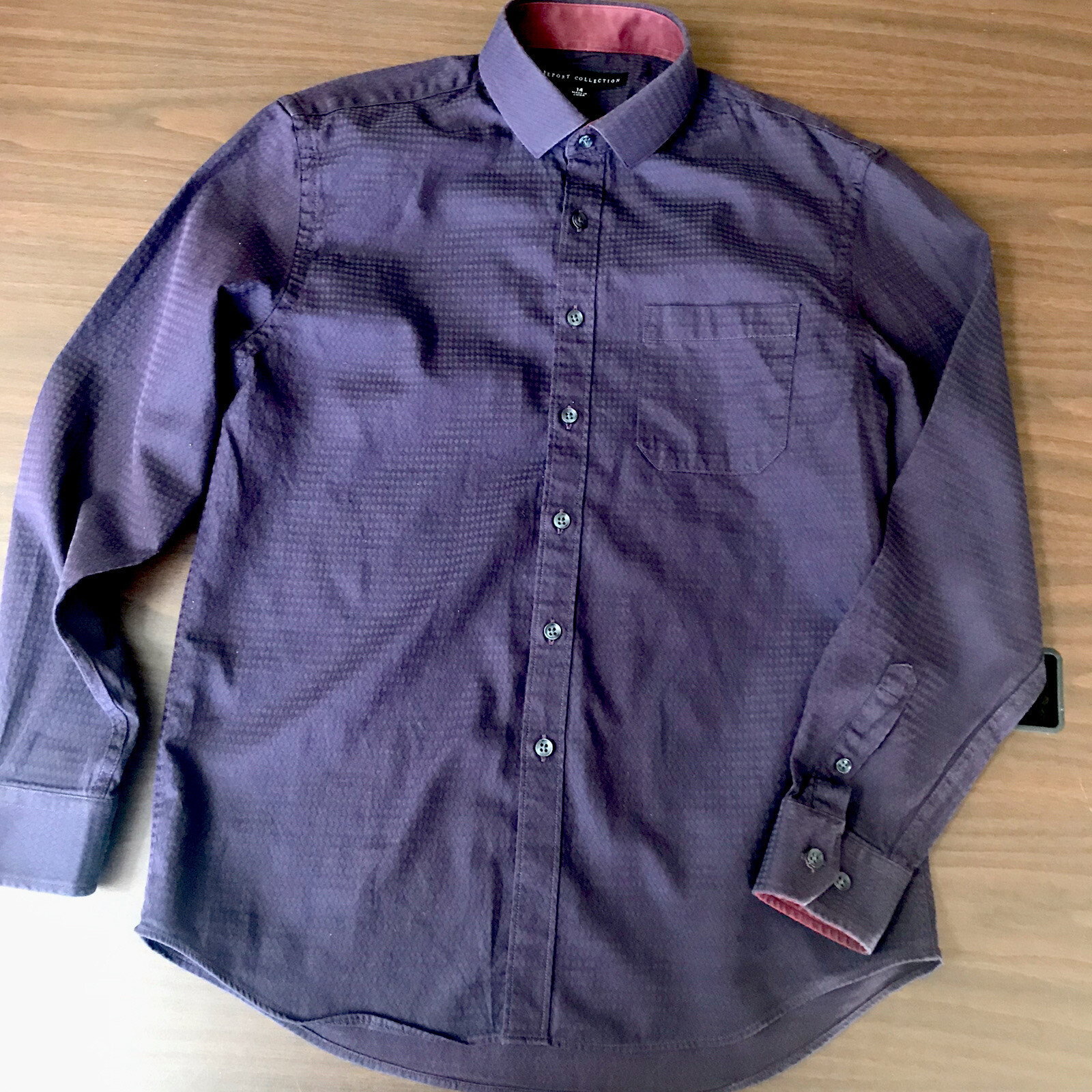 Boy's Report Collection Diamond Pattern Dress Shirt, Size 14 - 27 ...