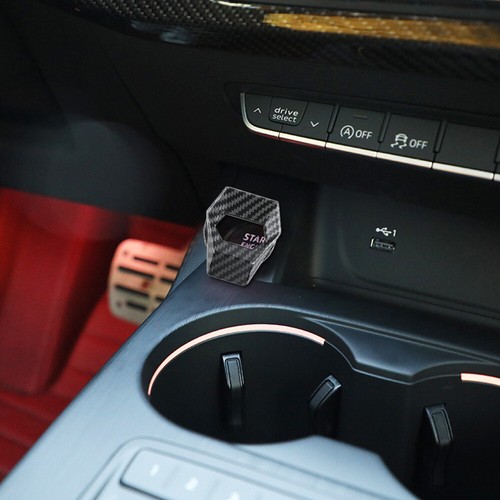 1PC Carbon Fiber Car Engine Start Stop Push Button Switch Cover ...