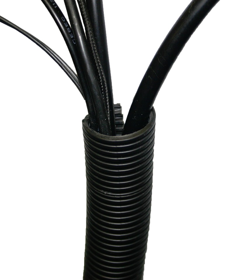 BLACK SPIRAL CONDUIT SPLIT TUBE / CABLE TIDY / WIRE LOOM / HARNESS ...