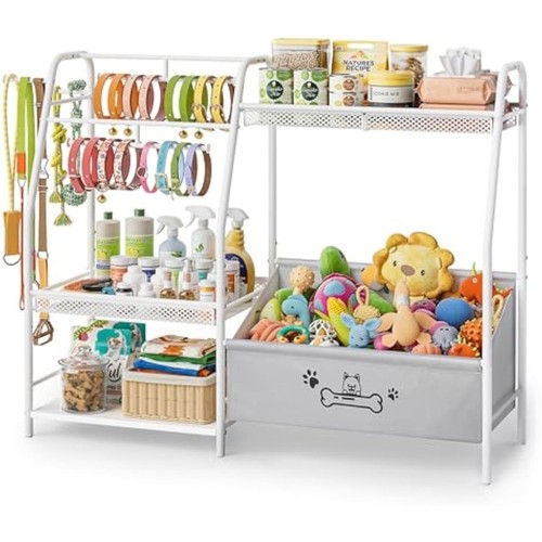 Large Dog Toy Basket with Dog Storage Organizer, Trapezoid Dog Toy Bin ...