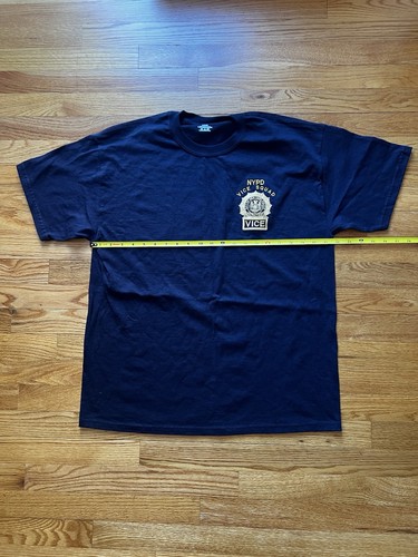 Hanes (novelty) NYPD Vice Squad Navy Blue Graphic Print Men's T-Shirt ...