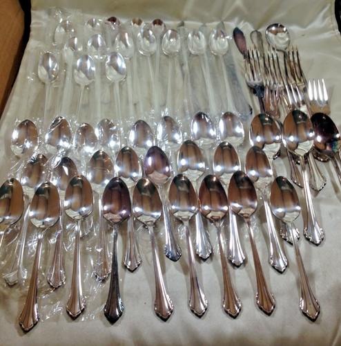Oneida Silver Clarette Silverplate Flatware Lot of 58 Pc OHSSIC | eBay