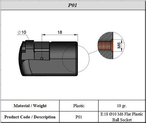 BALL JOINT EYELET BALL F OR M END FITTINGS M6 M8 M10 UNIVERSAL GAS ...