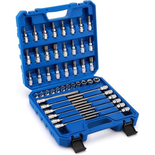 8PCS 3/8"Dr.Master Torx Bit Socket Set CR-V 5.9" Length Star Bit E4 ...