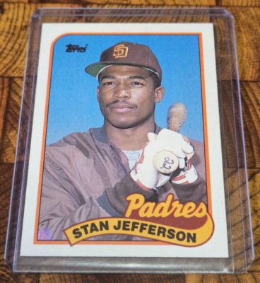 1989 Topps #689 Stan Jefferson-Pink/Violet triangle error card bottom ...