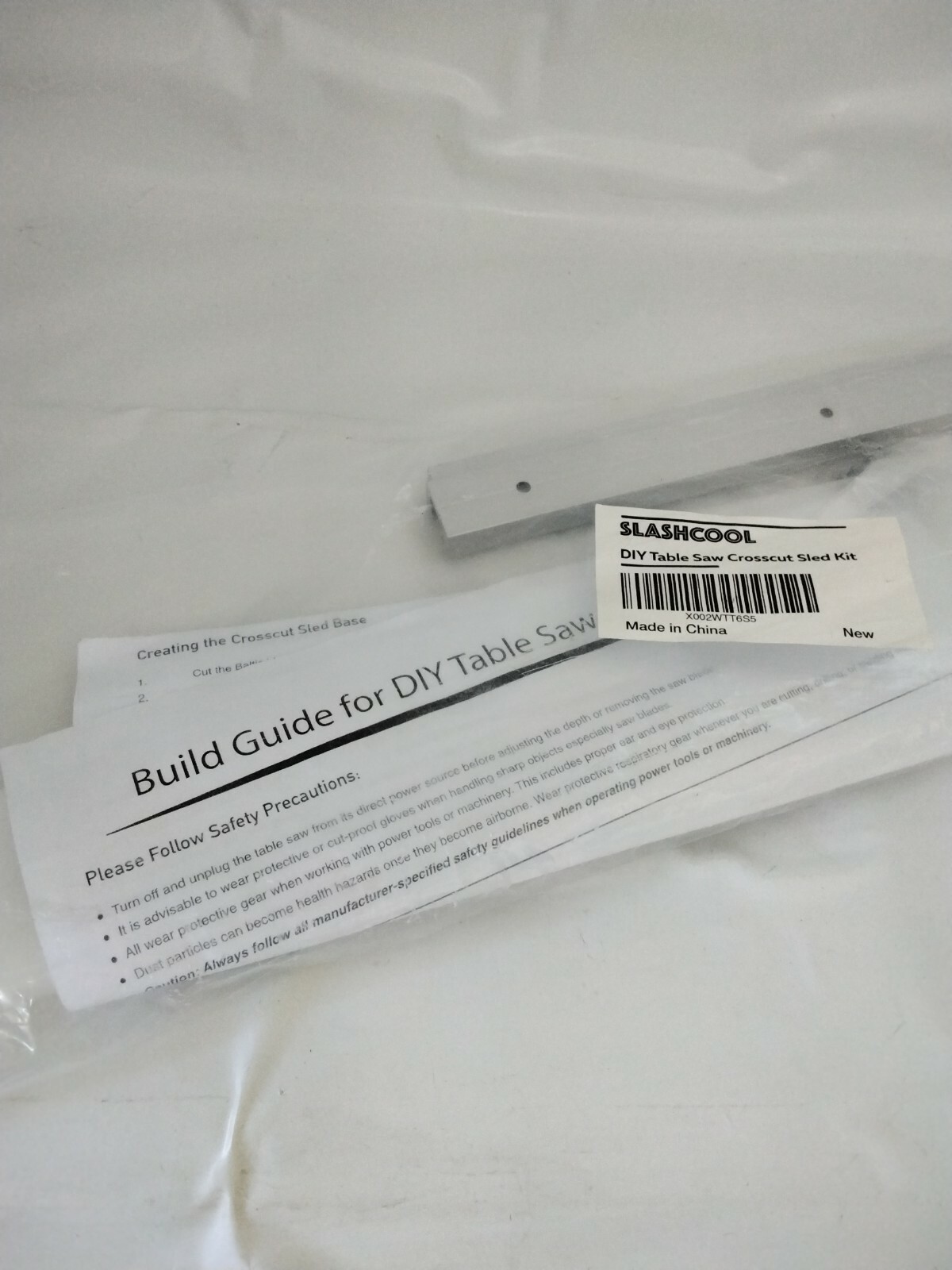 DIY Table Saw Crosscut Sled Kit with 2 UHMW Bars 2 Aluminum Tracks 1 ...