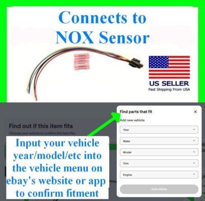 fits Mercedes NOX Nitrogen Oxide Exhaust Sensor Connector Plug Wire ...