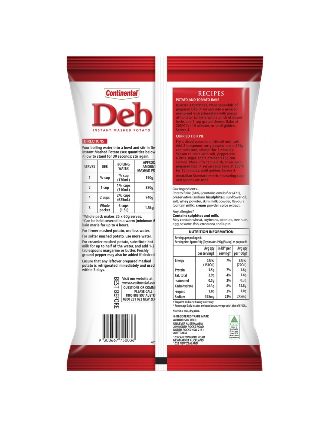 Deb Potato Instant Mashed 350gm for sale online | eBay