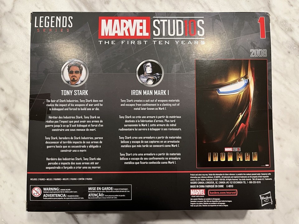 Marvel Legends Studio Series Hasbro Tony Stark & Iron Man Mark 1 NIB ...