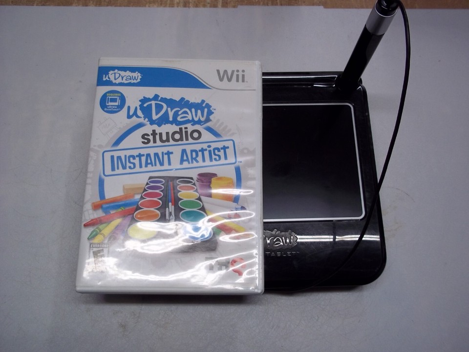 U Draw Game tablet with uDraw Studio: Instant Artist Black Nintendo Wii ...