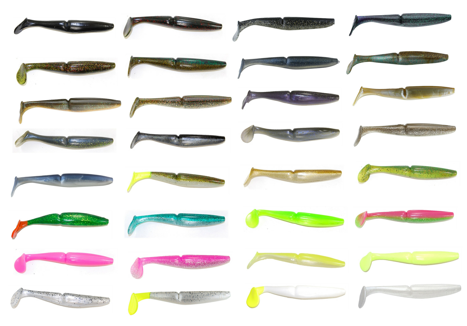 Gambler Big GZ Segmented Paddle Tail Swimbaits 6 1/2 or 8 inch Swimbait ...