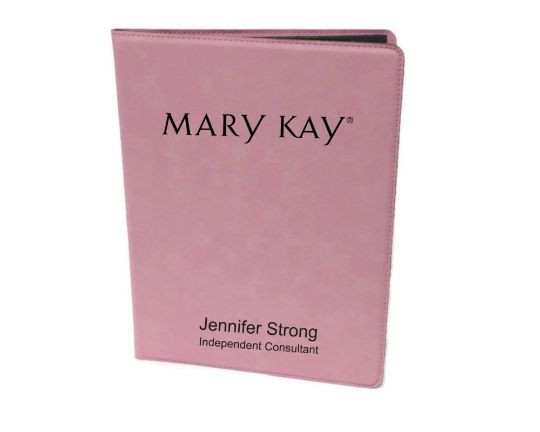 Mary Kay, Pink Legal Pad Folio Holder Case Leatherette Personalized ...