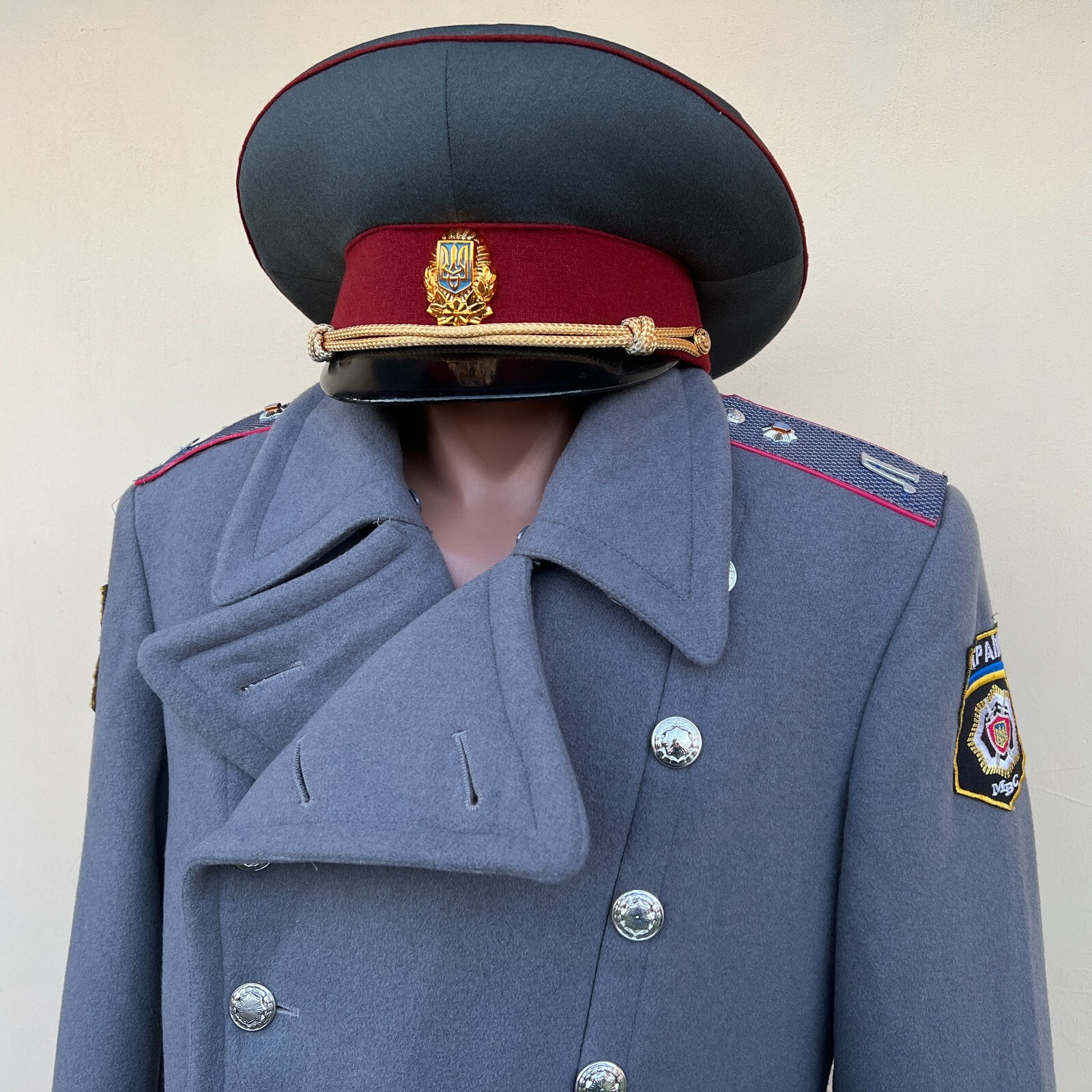 Vintage Soviet Ukrainian Police MVD Officer's Parade Military Coat ...