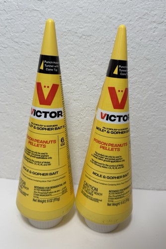 2 Pack Victor M6006 Outdoor Mole & Gopher Poison Peanuts Bait Killer | eBay
