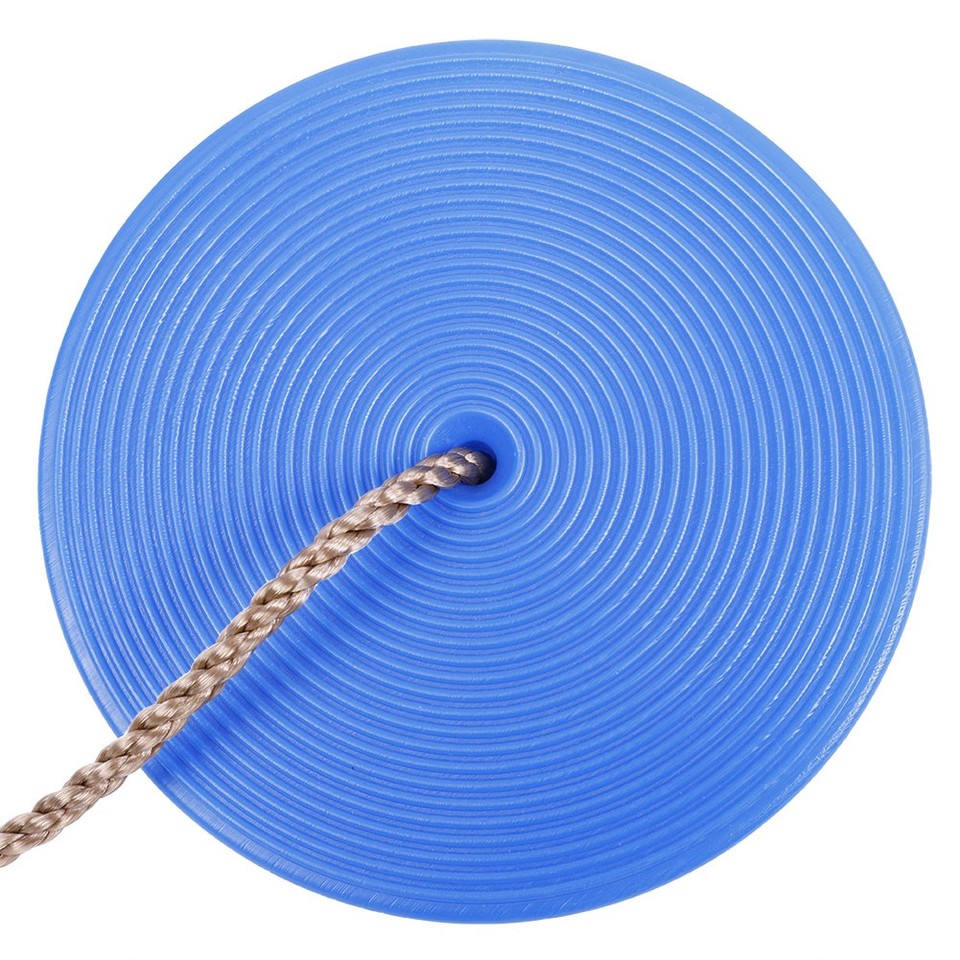 Blue Children Swing Disc Toy Kids Round Rope Swings Outdoor ...
