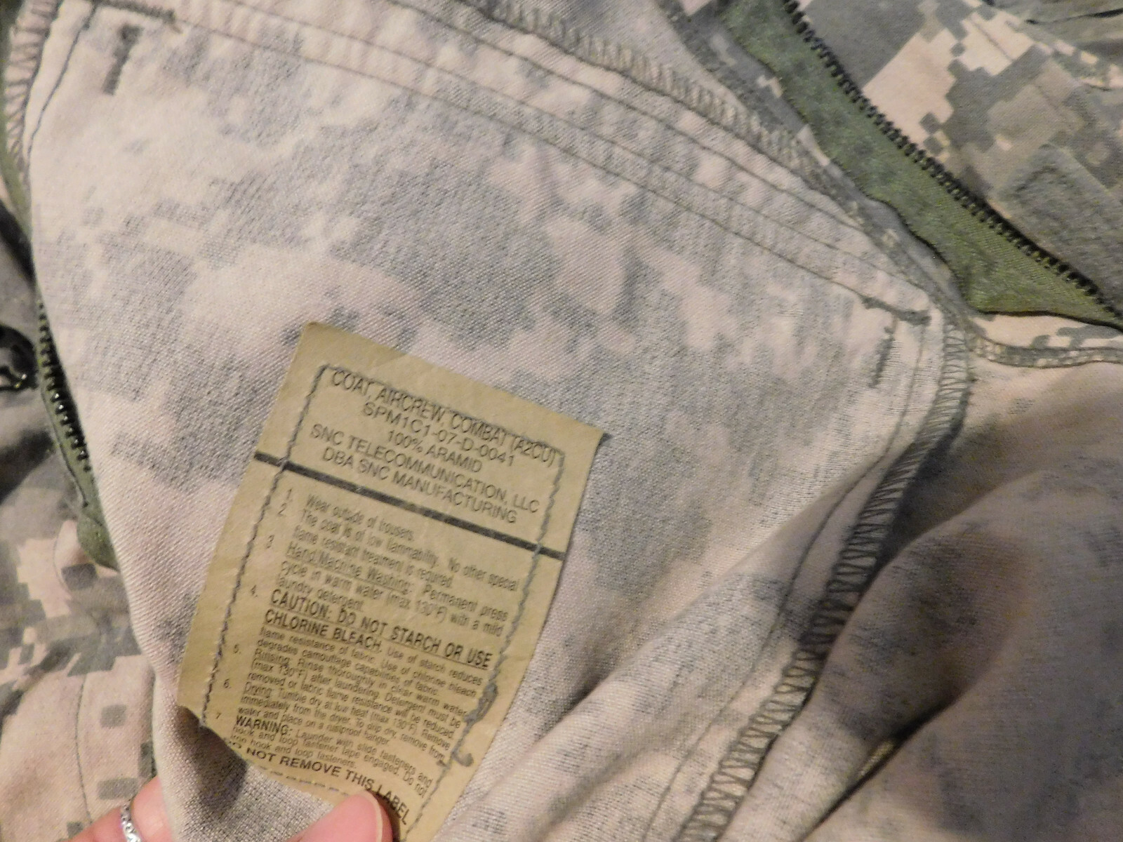 US ARMY ARAMID/NOMEX ACU A2CU AIRCREW TOP COAT SIZE LARGE - REGULAR | eBay