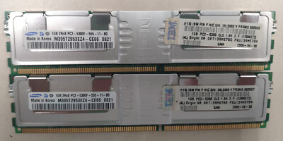Coppia moduli RAM ECC SERVER - 1Gb x 2 - IBM FRU 39M5784 - PC2-5300 | eBay