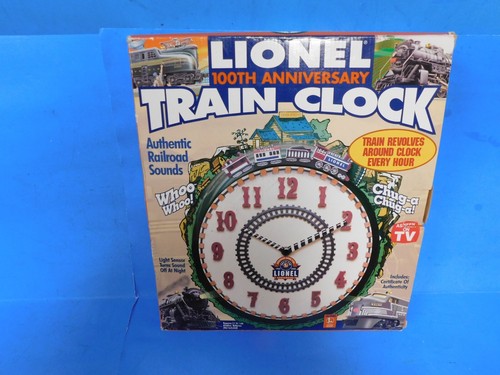 Lionel 100th Anniversary Train Clock w/Cert Of Authenticity NEW 1900 ...