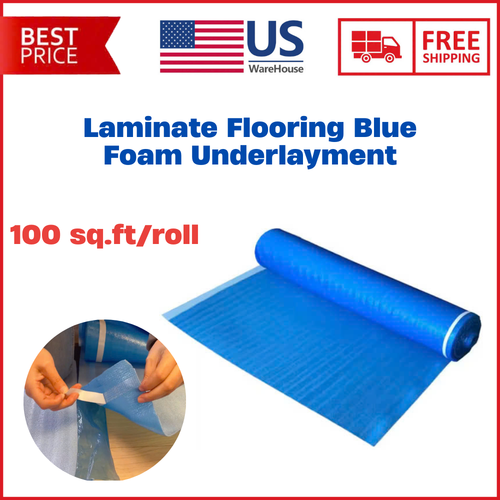 Laminate Flooring Blue Foam Underlayment (100 sq.ft/roll) | eBay