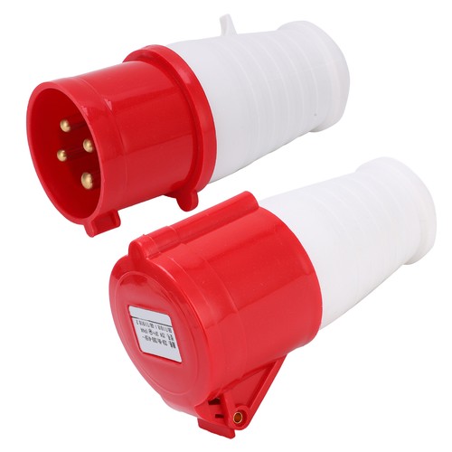 Industrial Site Plug Connector Set 3 Phase 4 Pin 3P+E 380415V 32A IP67 ...
