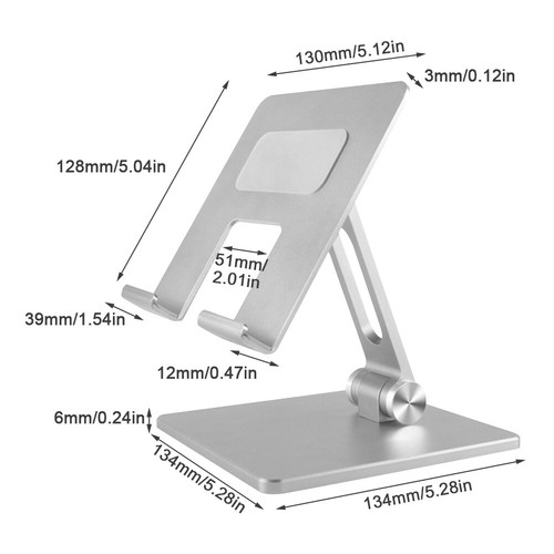 Portable Foldable Aluminum Alloy Home Adjustable Angle Desktop Tablet ...