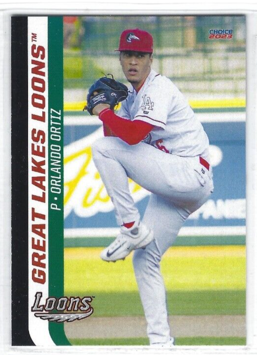 2023 Great Lakes Loons (Class A-Los Angeles Dodgers) Orlando Ortiz | eBay