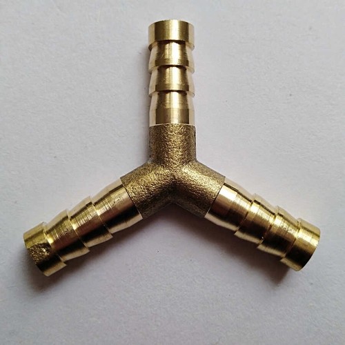 3/8" HOSE BARB Brass Pipe 3 WAY Y Fitting Thread Gas Fuel Water Air ...