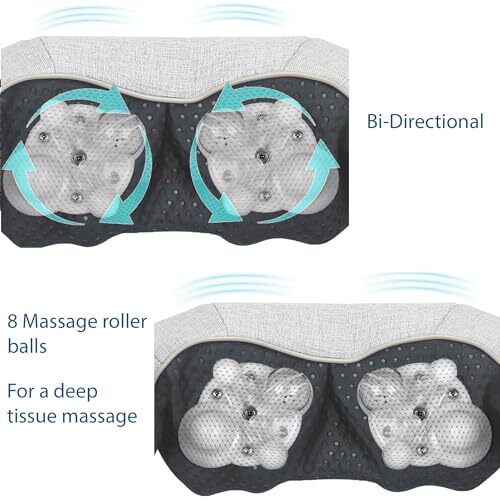 INVOSPA Shiatsu Back Shoulder Neck Massager Heat Deep Tissue Kneading ...