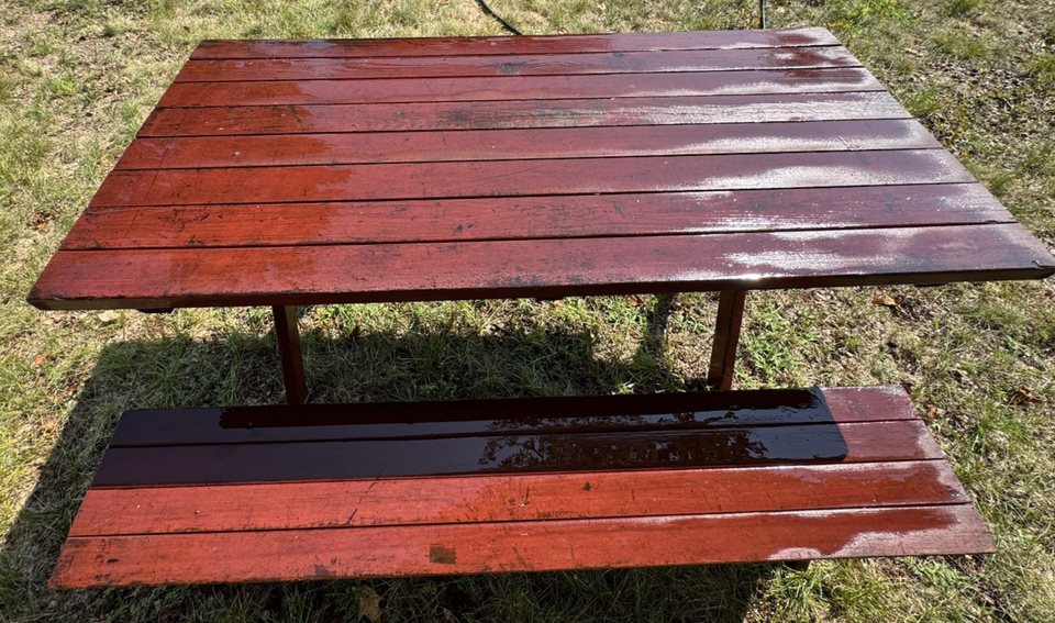 1975 Vintage Picnic Table with 2 Benches in Good Shape *Only Used for ...