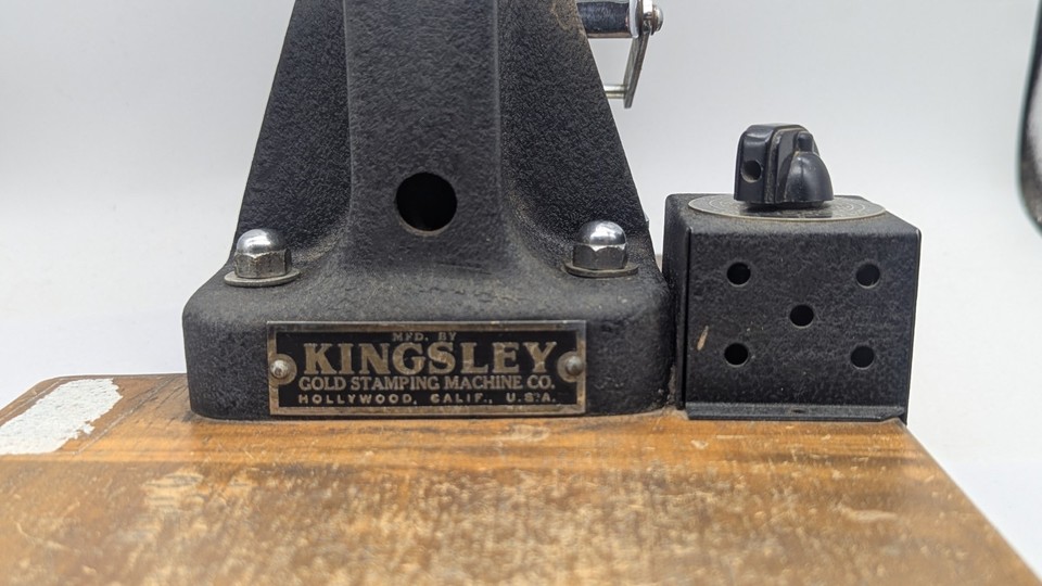 Kingsley Hot Foil Stamping Machine VINTAGE - HEATS UP - LOOK READ FOR ...