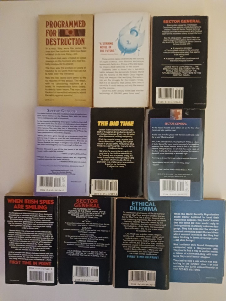 10 Science Fiction Paperback Book Lot James White The Secret Visitors ...