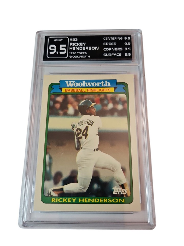 Showcas3 Slaba Mint 9.5 1983 Topps Rickey Henderson Oakland Athletics A ...