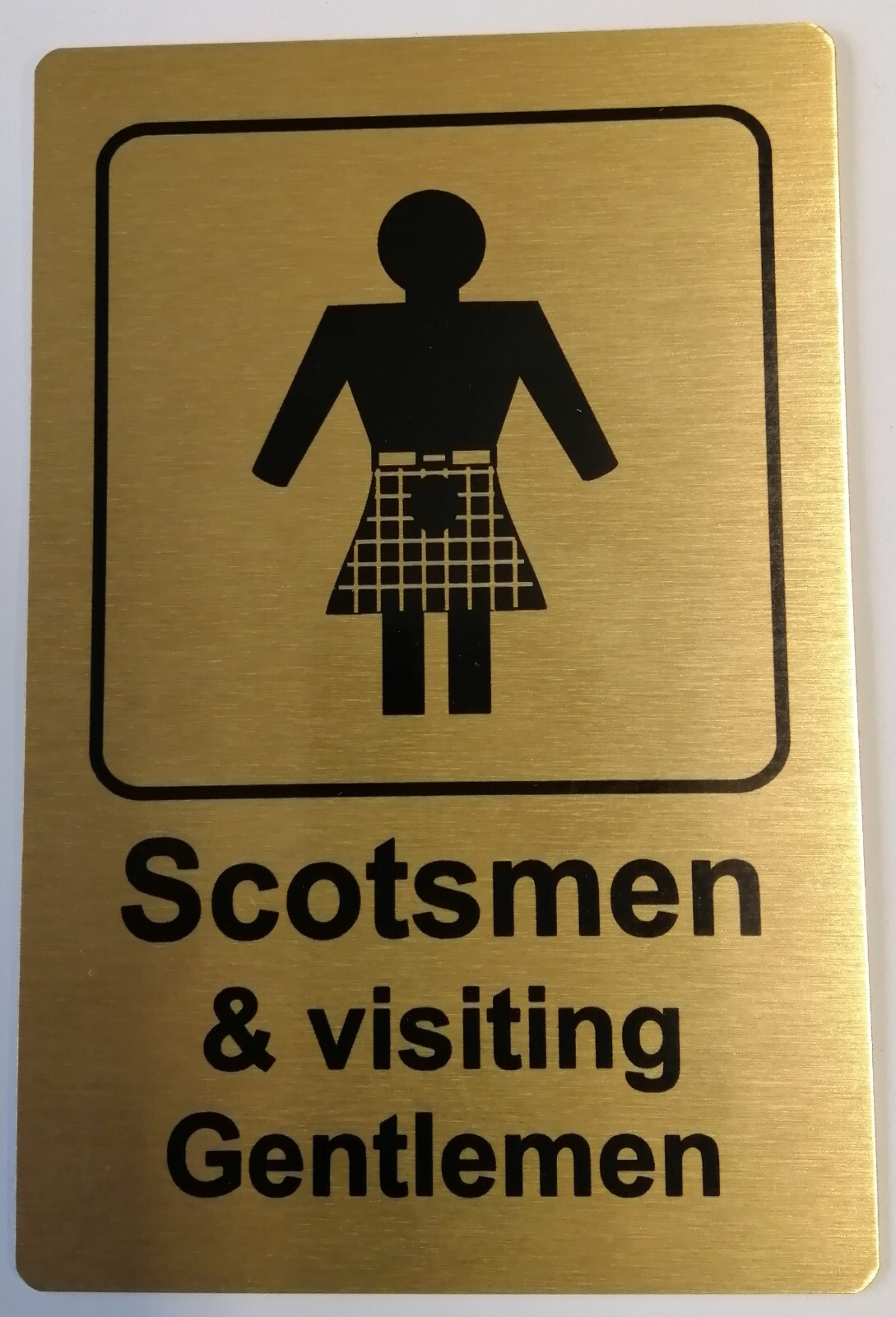 SCOTSMEN Scotsman, Gentlemen Toilet Sign, Scottish Toilet Sign Alumium ...
