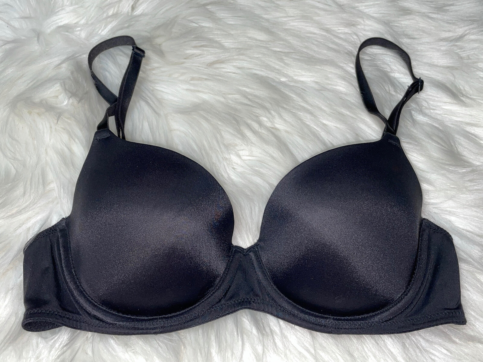 Victorias Secret Pink 32C Bra Wear Everywhere Lightly Lined Black Pink ...