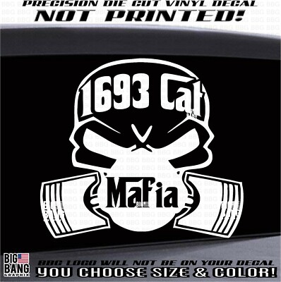 1693 Fits CAT Mafia Vinyl Decal Sticker Engine Motor Truck Driver ...