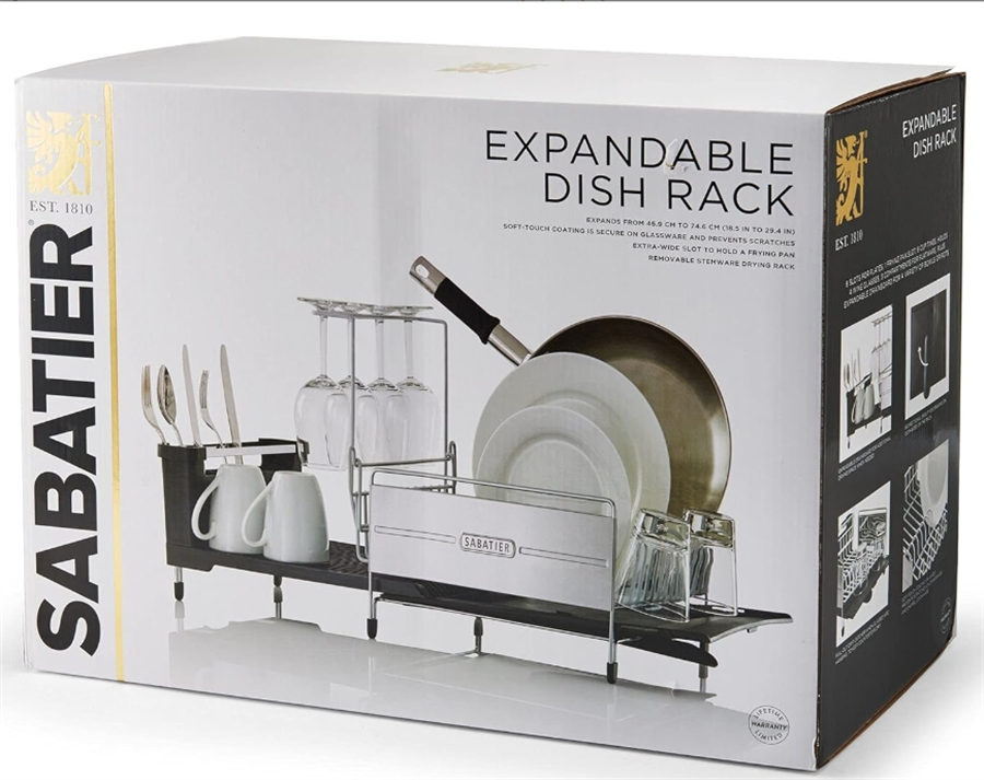SABATIER 5199813 Expandable Stainless Steel Dish Rack Rust-resistant ...