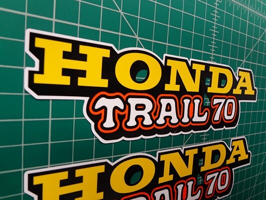 1973 CT70 K2 Decal Kit 2pc CT-70 Main Frame Stickers Graphics 73 ...