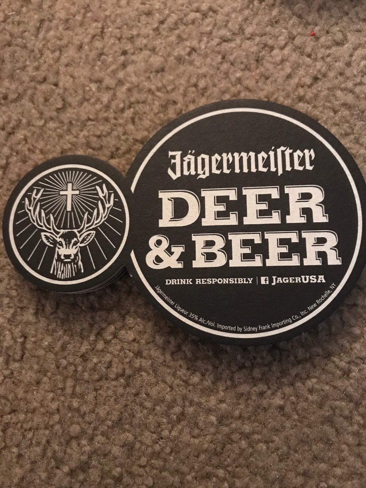 (4) Jagermeister deer head logo "DEER & BEER" Coasters....NEW | eBay