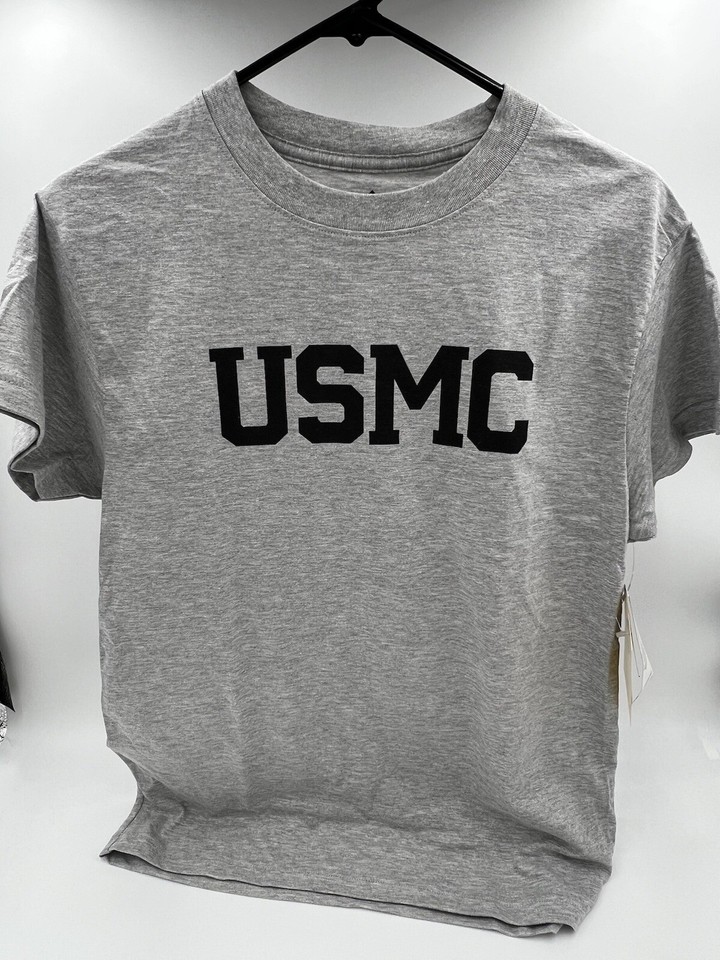 Marine Corps MILITARY USMC GRAY T-SHIRT CHOOSE YOUR SIZE 100% Cotton ...