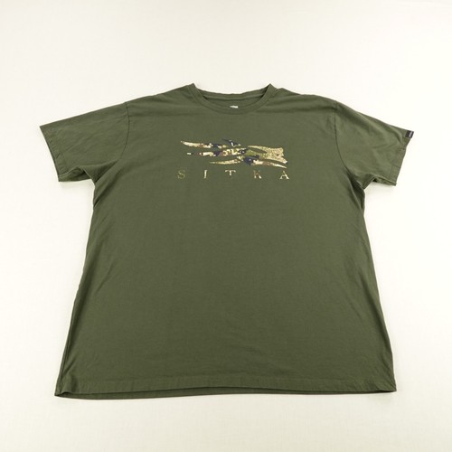 Sitka Shirt Mens 2XL XXL Green Camo Pima Cotton Performance Hunting ...