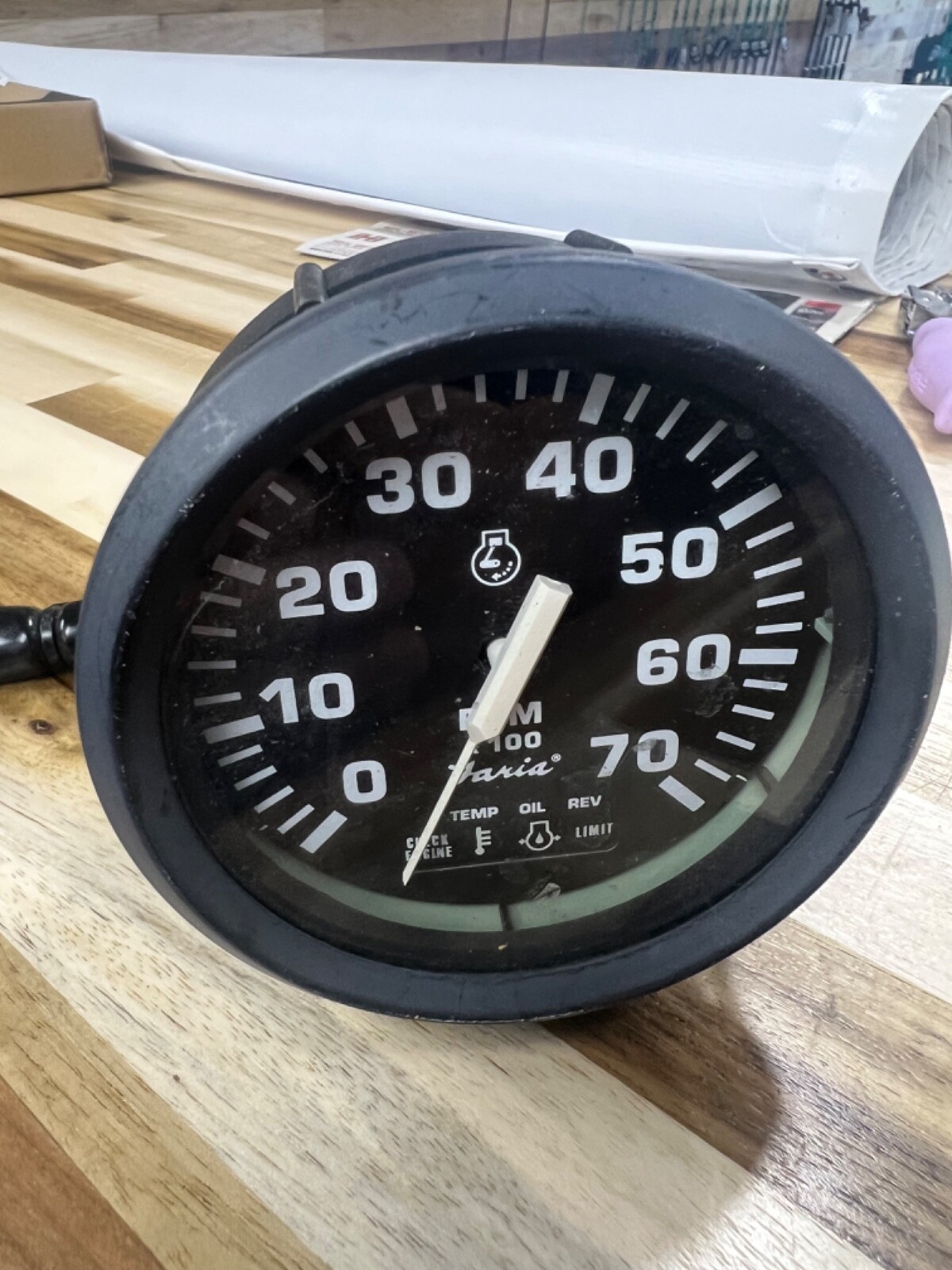 Faria RPM Gauge with Temp Oil Rev | Analog | Tachometer | Aftermarket ...