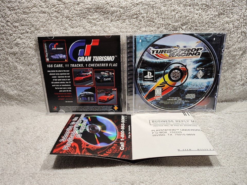 Turbo Prop Racing (PS1, 1998) *CIB w/ Reg Card* VGC* Black Label* FREE ...