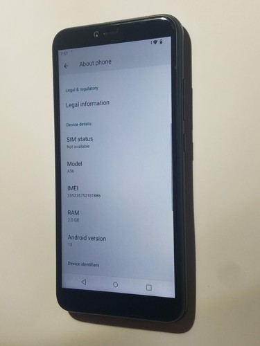 Airvoice Wireless FoxxD A56 Smartphone 16GB Small Pocket Prepaid Cell ...