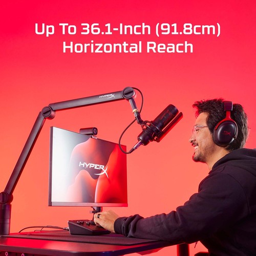 HyperX Caster Microphone Camera Arm Tool-less Adjustment Holder 786H6AA ...
